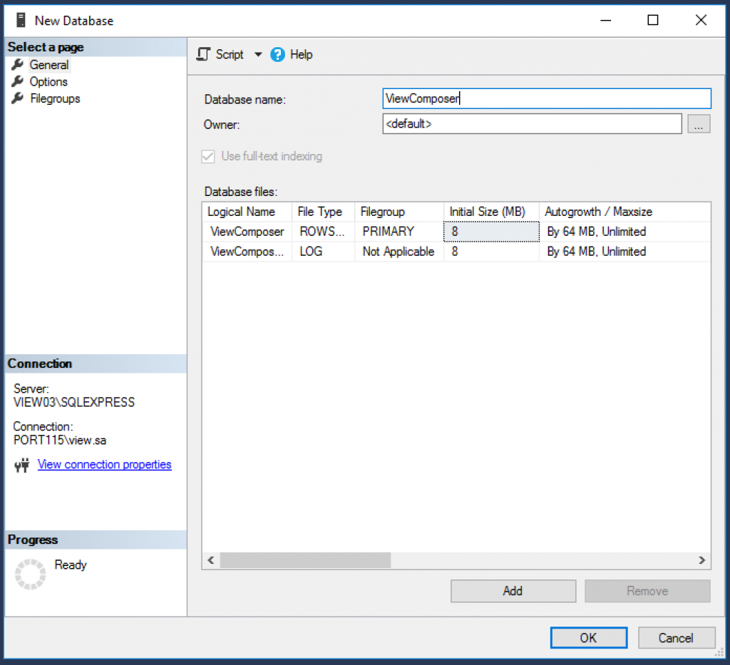 Preparing For Horizon View Setting Up The Database 2 Of 2 Port115