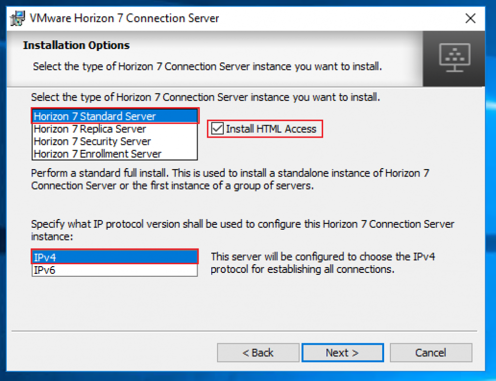 Horizon View Connection Server – Install and basic setup 1/2. | port115