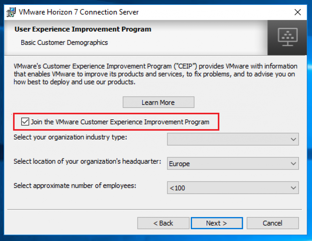 Horizon View Connection Server – Install and basic setup 1/2. | port115