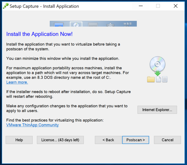 How to setup ThinApp and package an application. | port115